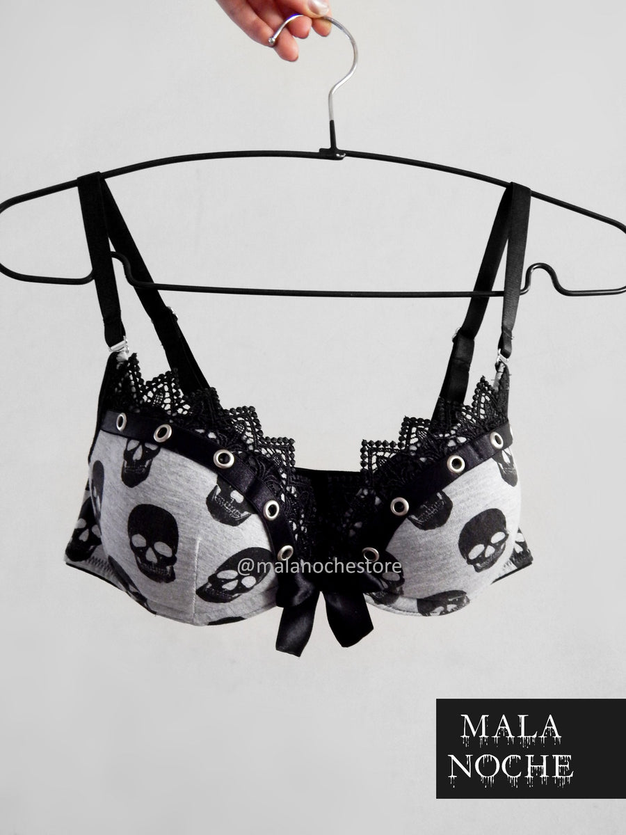 Bra Skull Grey – MalaNocheStore